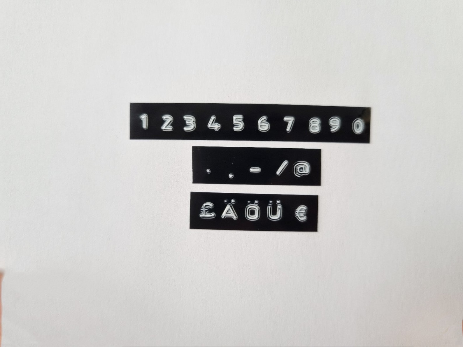 Custom Embossed Labels, Typewriter Style Labels, Vintage Embossed ...