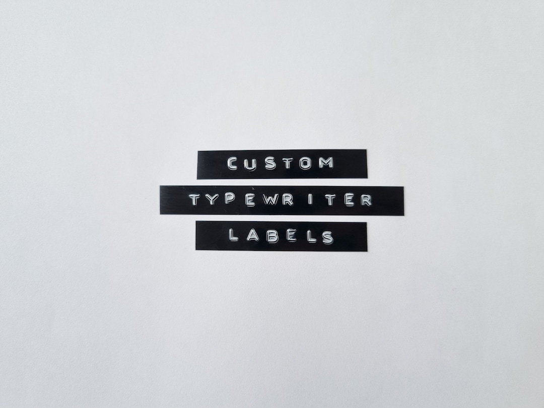 Custom Embossed Labels, Typewriter Style Labels, Vintage Embossed ...