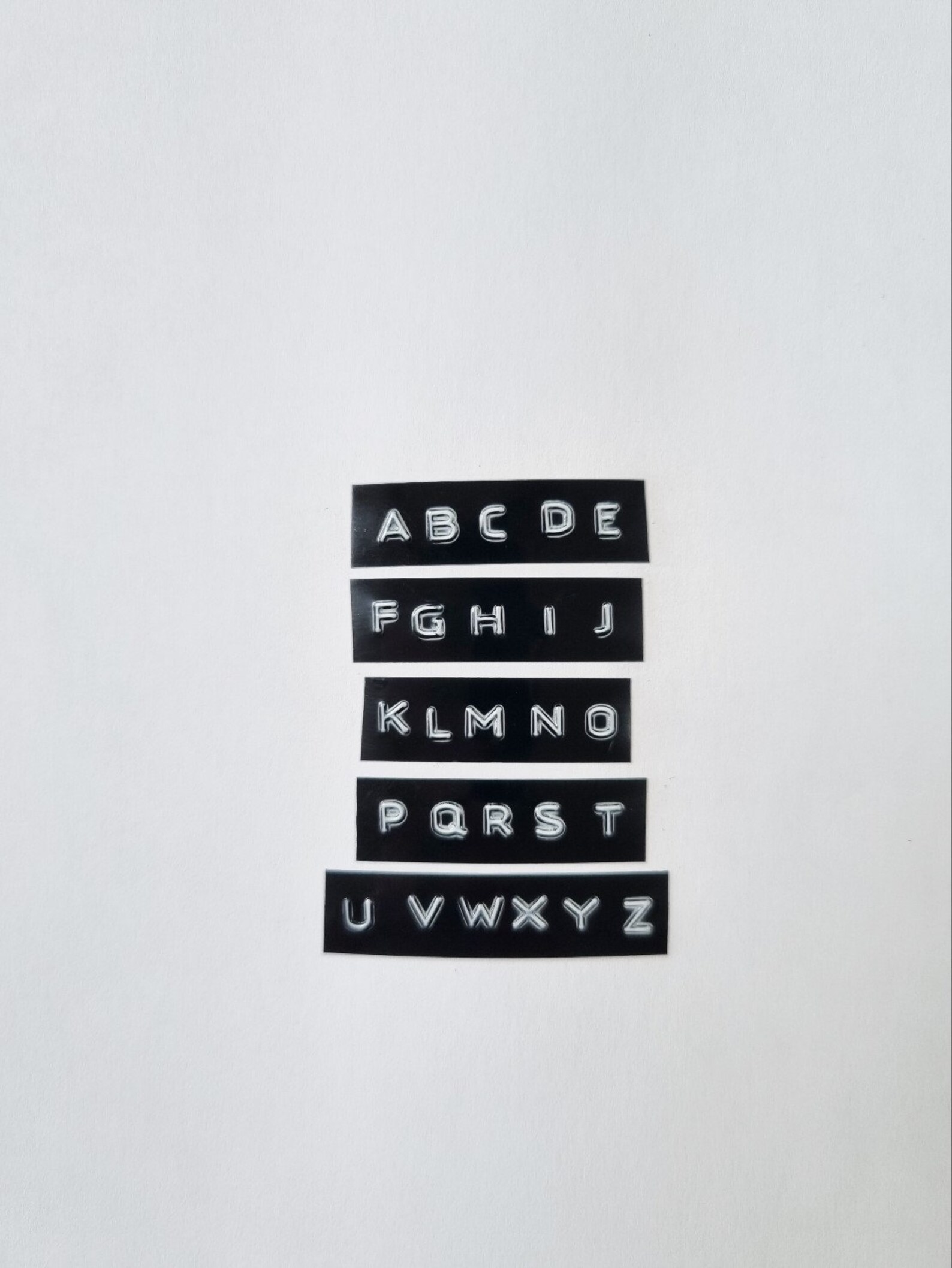 Custom Embossed Labels, Typewriter Style Labels, Vintage Embossed ...