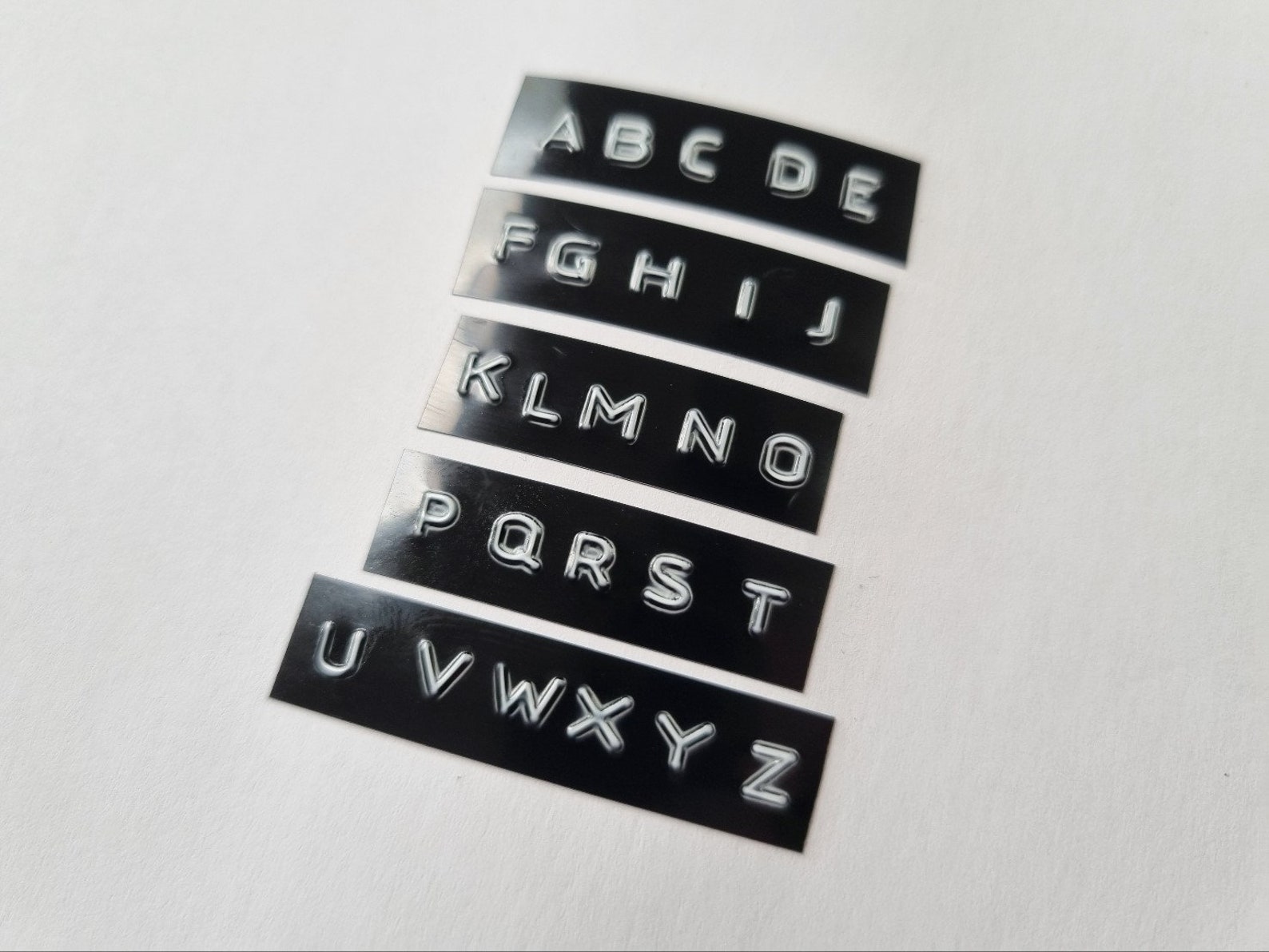 Custom Embossed Labels, Typewriter Style Labels, Vintage Embossed ...