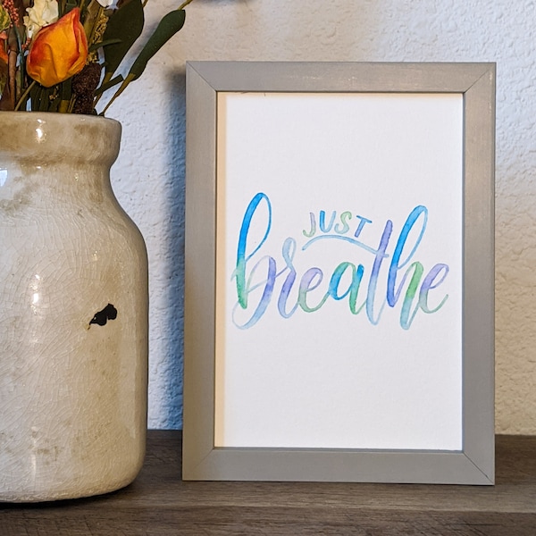 Just Breathe Sign - Etsy