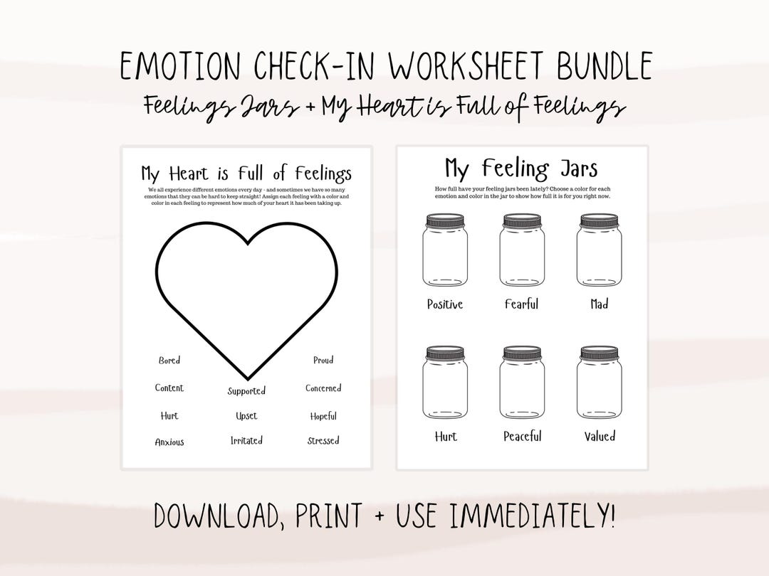 Feelings Check-in Sheet: Kids Emotions Identification Worksheet ...