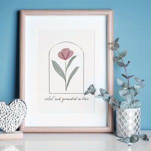 Rooted and Grounded in Love Calligraphy Scripture Art | Custom Bible ...