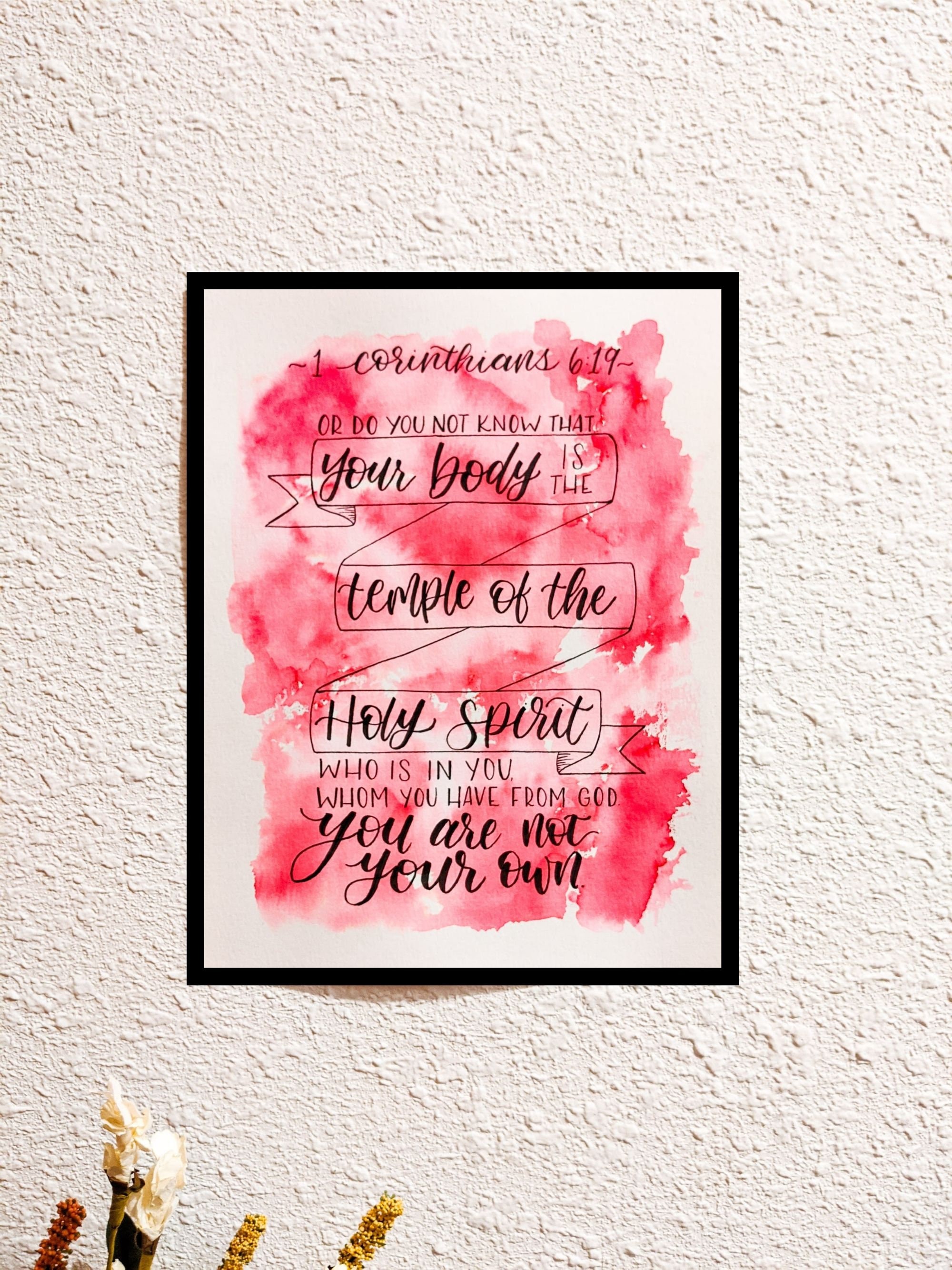 CUSTOM Calligraphy Sign Personalized Original Watercolor - Etsy