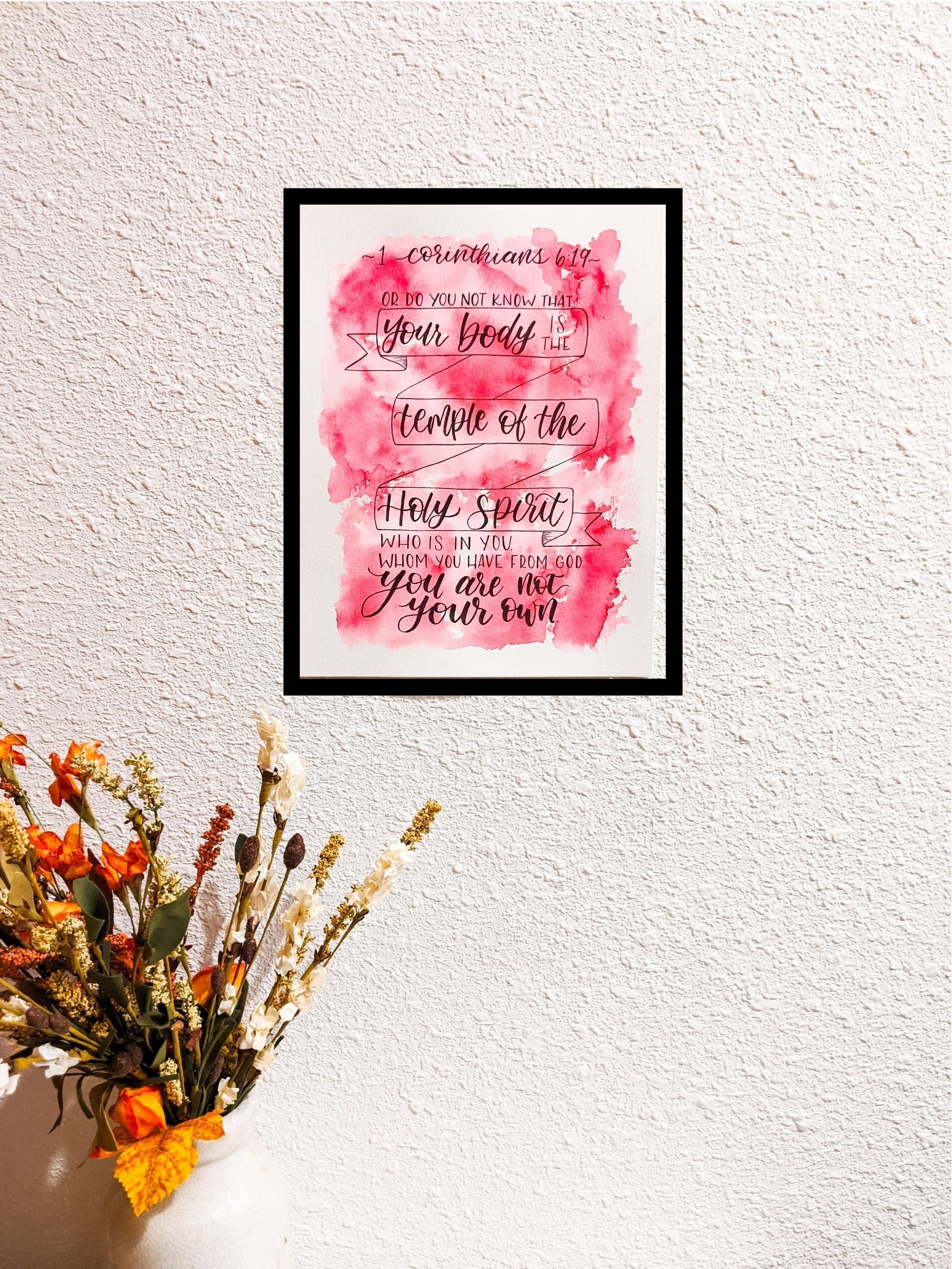 CUSTOM Calligraphy Sign Personalized Original Watercolor - Etsy