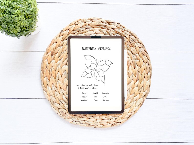 Butterfly Feelings Check-in Worksheet: Kids Mental Health (digital ...