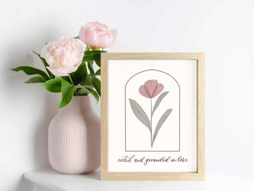 Rooted and Grounded in Love Calligraphy Scripture Art | Custom Bible ...