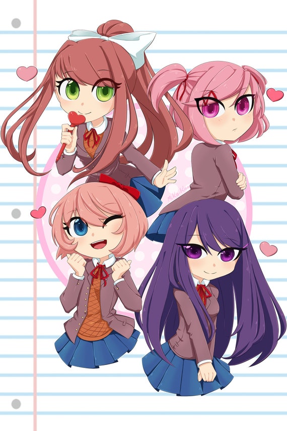 DDLC Girls 4 x 6 Postcard Print | Etsy