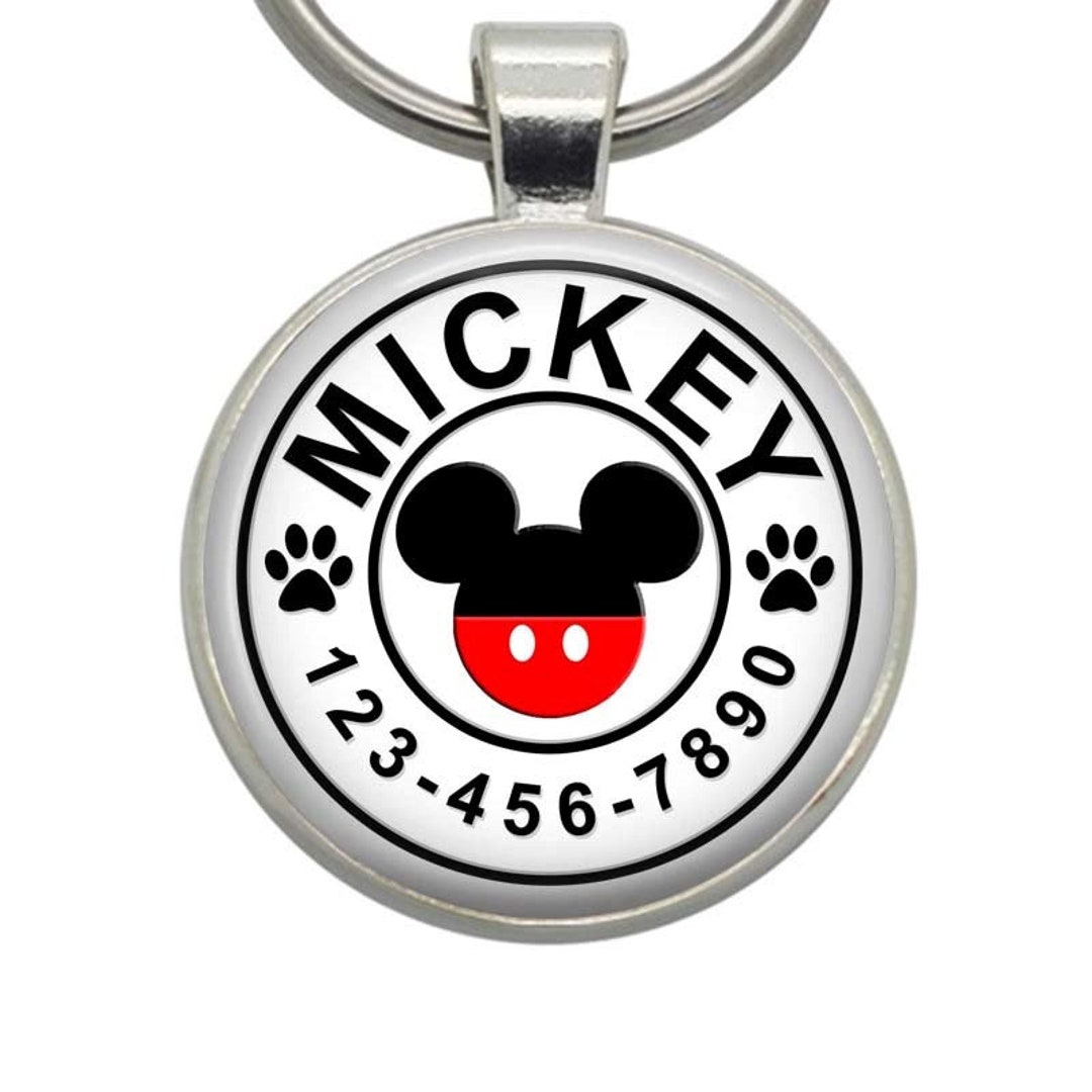 Custom Mickey Mouse (disney) Dog Tag: Personalized Pet ID Tag - Etsy