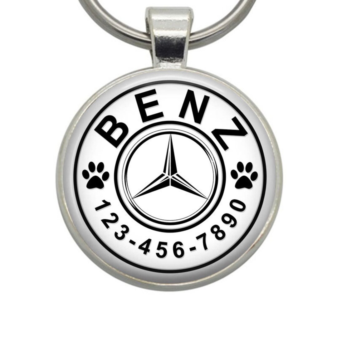 Mercedes Benz Dog Tag: Personalized Pet ID Tag - Etsy