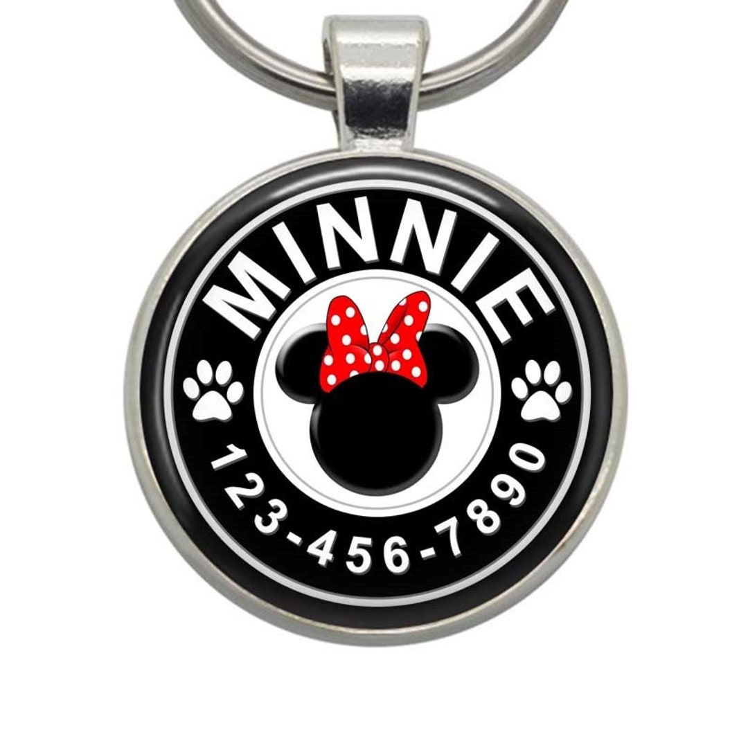 Custom Minnie Mouse (disney) Dog Tag: Personalized Pet ID Tag - Etsy