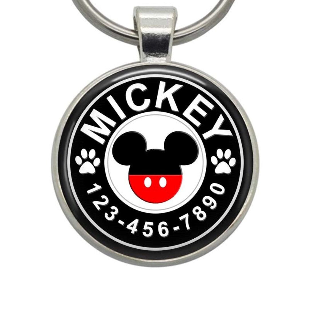 Custom Mickey Mouse (disney) Dog Tag: Personalized Pet ID Tag - Etsy