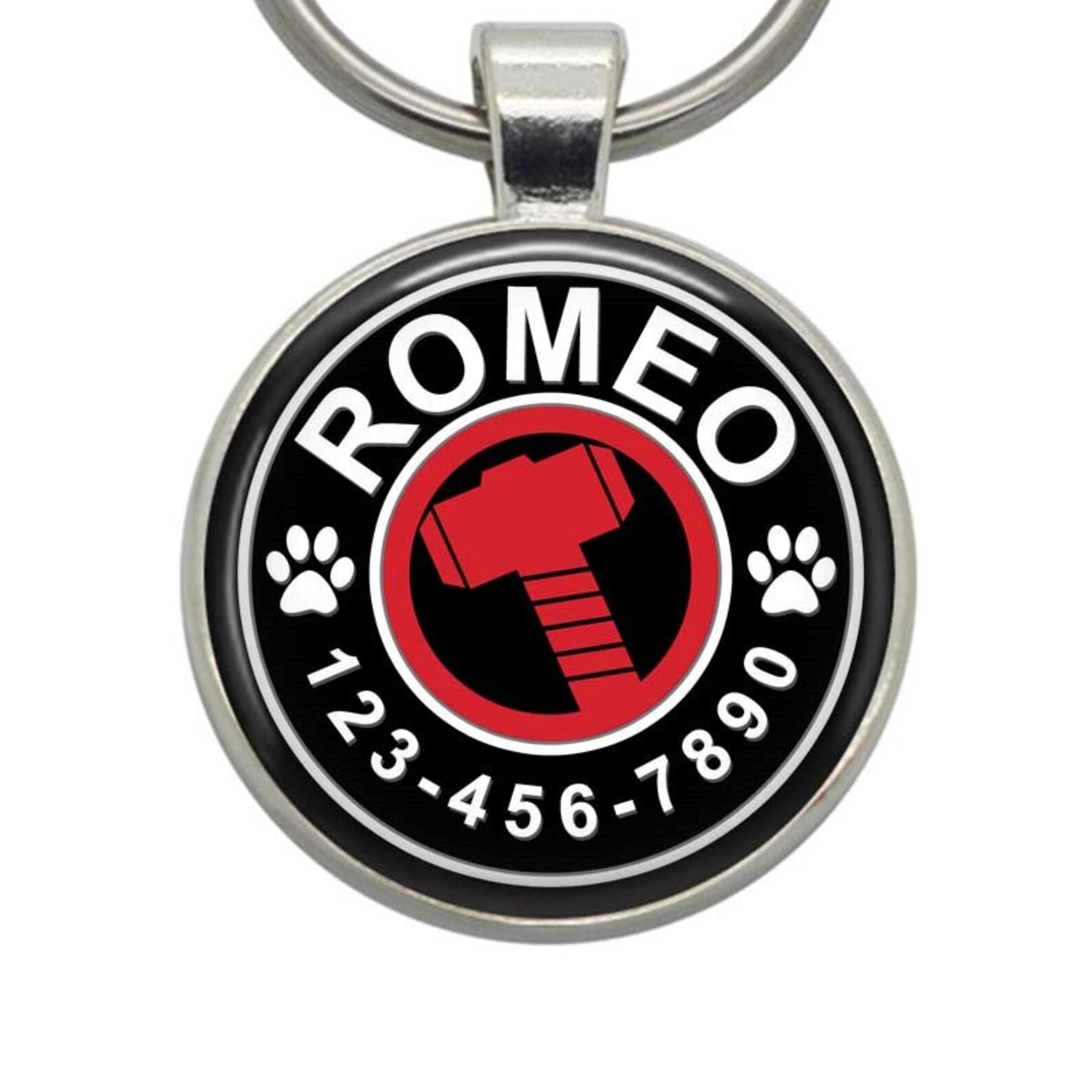 Dog Tags Thors Hammer Marvel Pet Tags Cat Tags Dog ID - Etsy