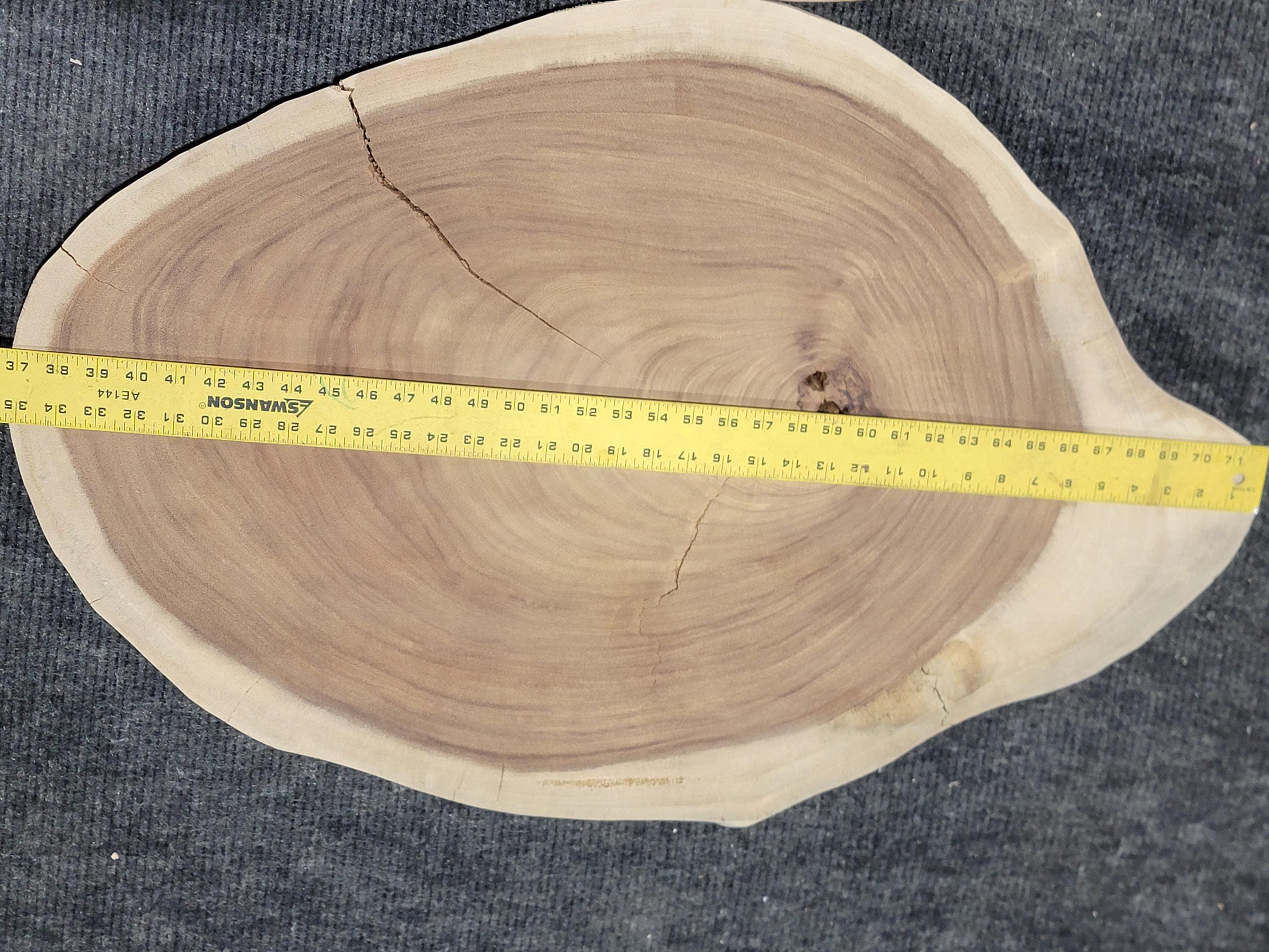 Monkey Pod Live Edge Slab Pair Crosscut Medallions Exotic Wood Lumber ...