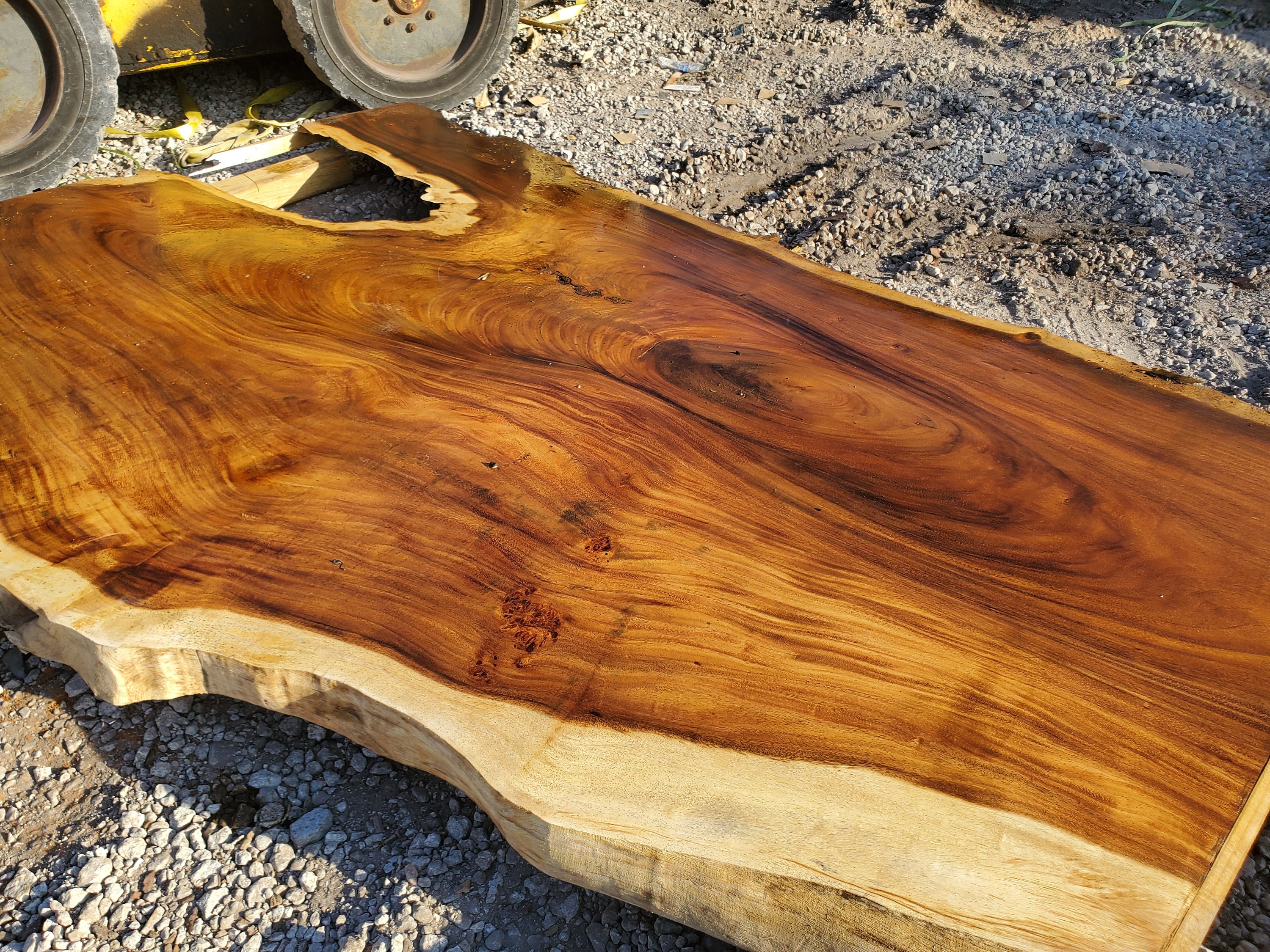 Monkey Pod Live Edge Slab Exotic Wood Lumber Huge Table Top 109" X 70 ...