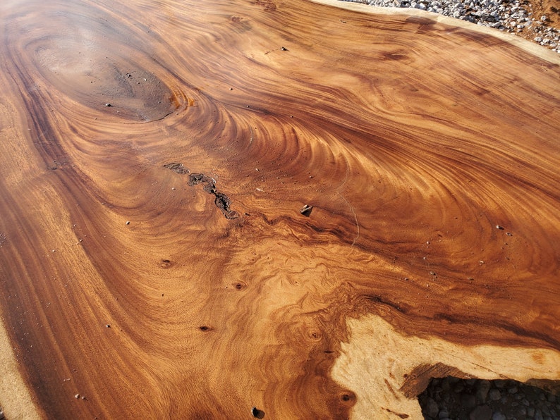 Monkey Pod Live Edge Slab Exotic Wood Lumber Huge Table Top 109" X 70 ...