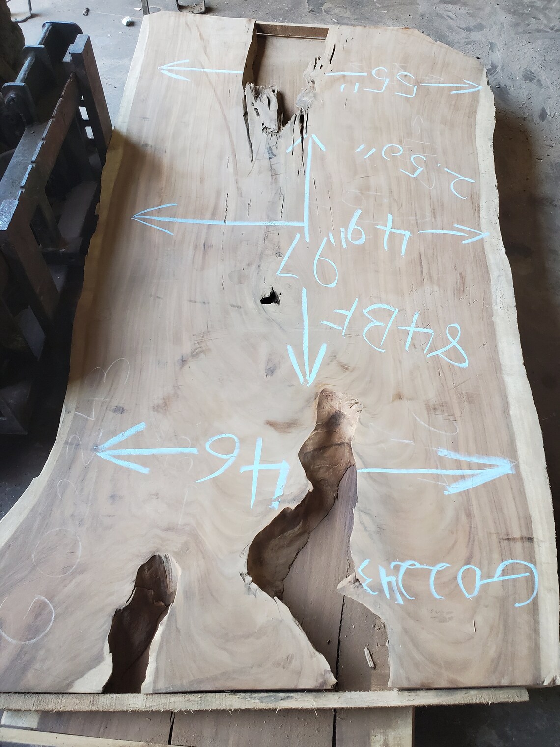 Monkey Pod Live Edge Slab Epoxy Resin Exotic Wood Lumber Huge Table Top ...