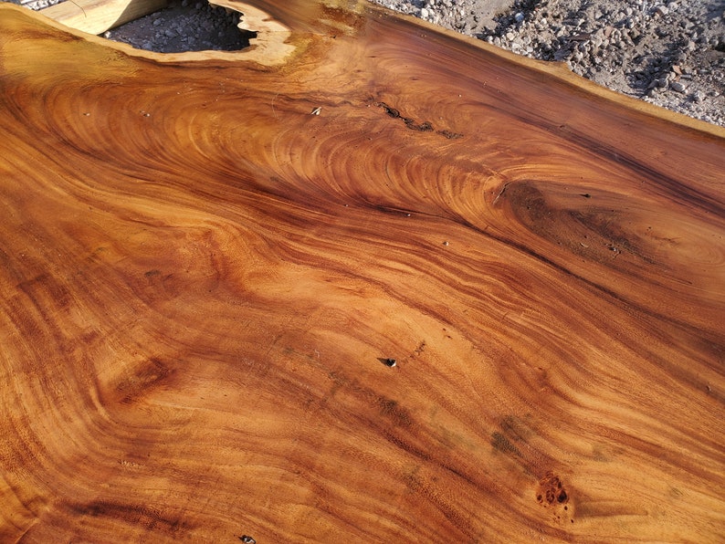Monkey Pod Live Edge Slab Exotic Wood Lumber Huge Table Top 109" X 70 ...