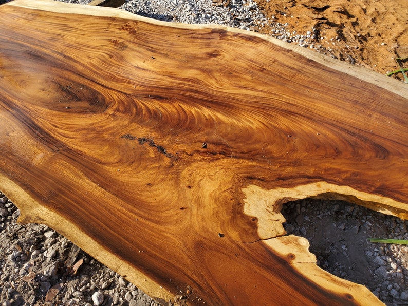 Monkey Pod Live Edge Slab Exotic Wood Lumber Huge Table Top 109" X 70 ...