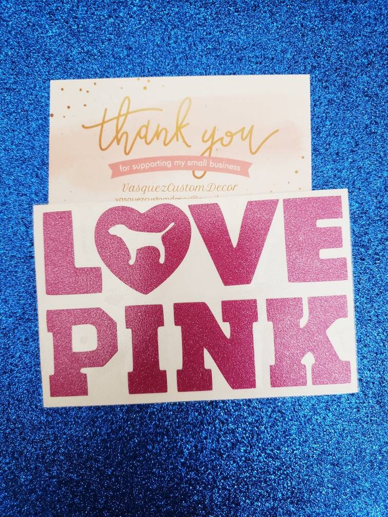 4 PINK Glitter Decal vinyl sign for pink party decor | Etsy