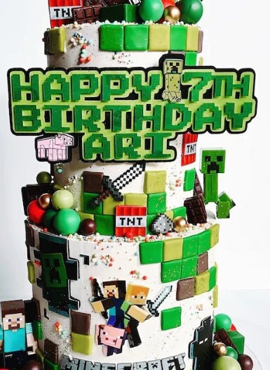 Steve Head Minecraft Cake