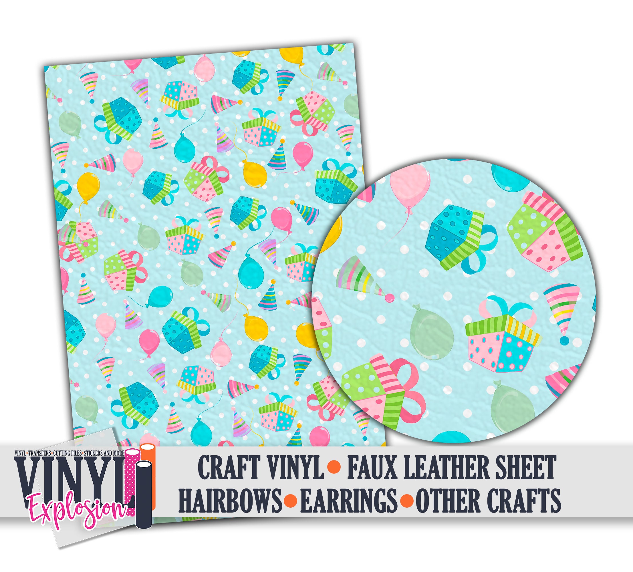 Printed Faux Leather Sheet Birthday Present Faux Leather | Etsy