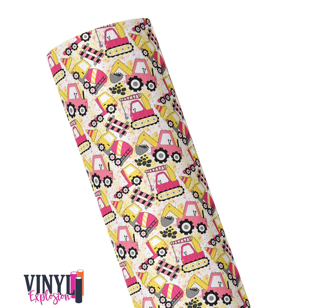 Girly Construction Faux Leather Sheet - Etsy