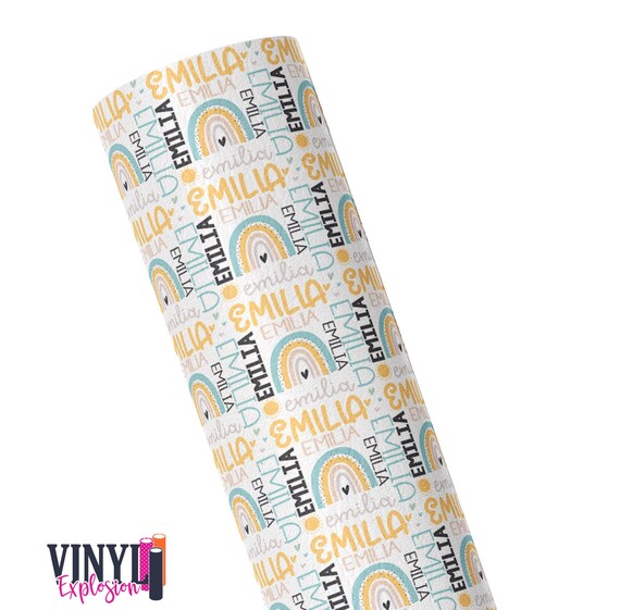 Muted Rainbow Faux Leather Personalized Faux Leather Boho - Etsy