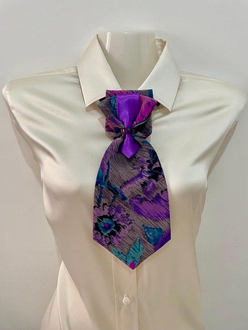 Elegant Women's Tie, 100% Silk, Made in Italy. Luxury Neck Accessory ...