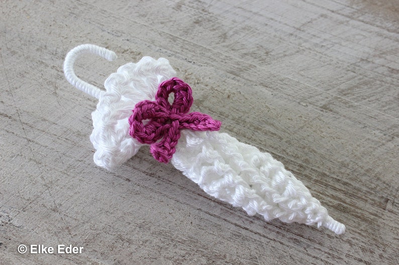 Crochet Pattern for Umbrella With Bow - Languages: English / German - Etsy