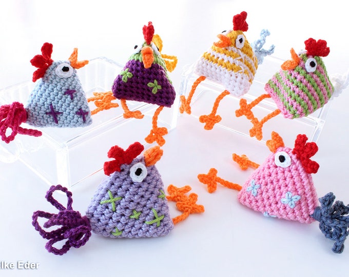 Patrón de crochet "Klipp-Klapp" el pollo de bolsillo; Idiomas: Alemán ...