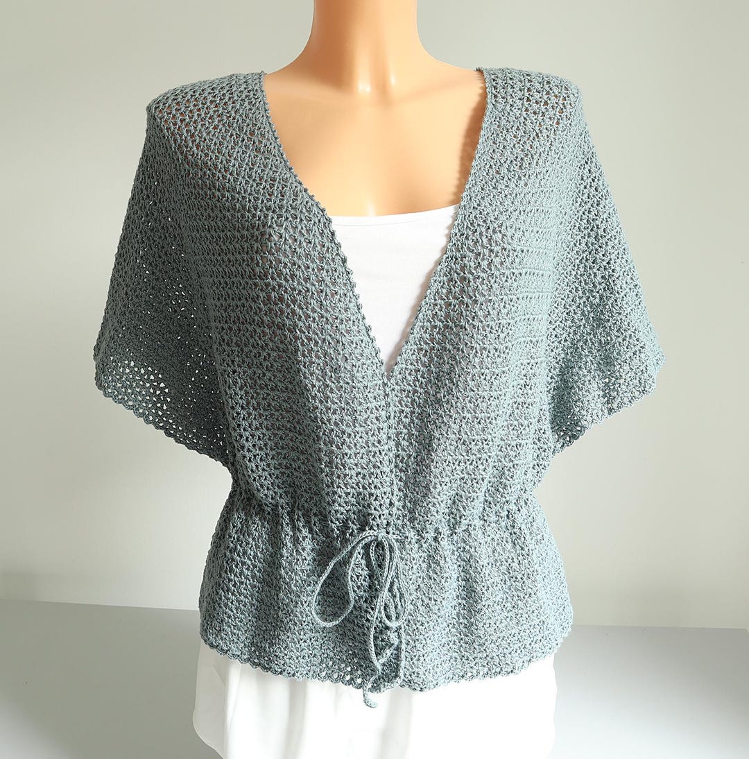 Crochet Pattern Cardigan – Short Jacket “emma” – Top Down Raglan ...
