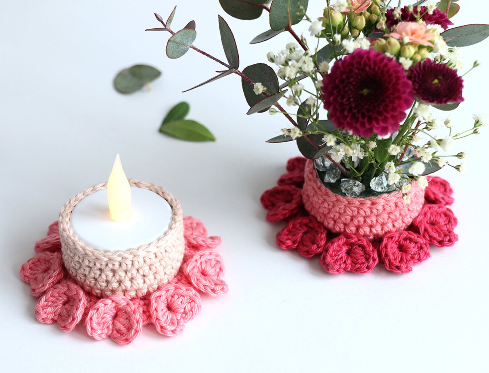 Crochet Pattern for Tealight Holder "little Hearts" - Languages ...