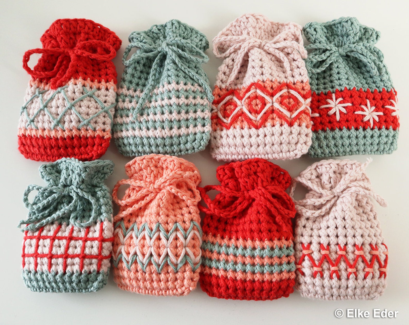 Crochet Pattern Advent Calendar "hygge" - Two Sizes and Eight Motifs ...