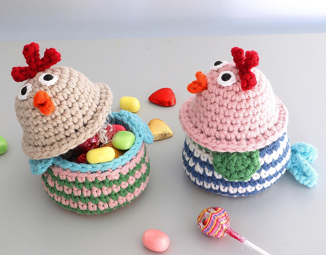 Crochet Pattern Fillable Hen "gertrude", Easter Basket, Amigurumi ...