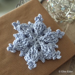 Crochet Pattern Snowflake "fjolla" - English / German - Etsy