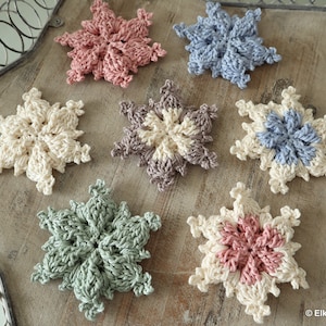 Crochet Pattern Snowflake "fjolla" - English / German - Etsy