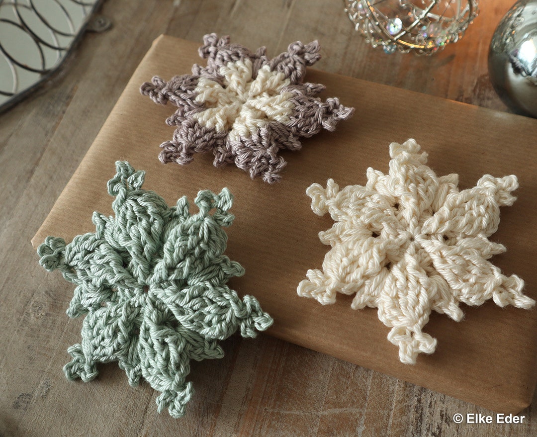 Crochet Pattern Snowflake "fjolla" - English / German - Etsy