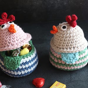 Crochet Pattern Fillable Hen "gertrude", Easter Basket, Amigurumi ...