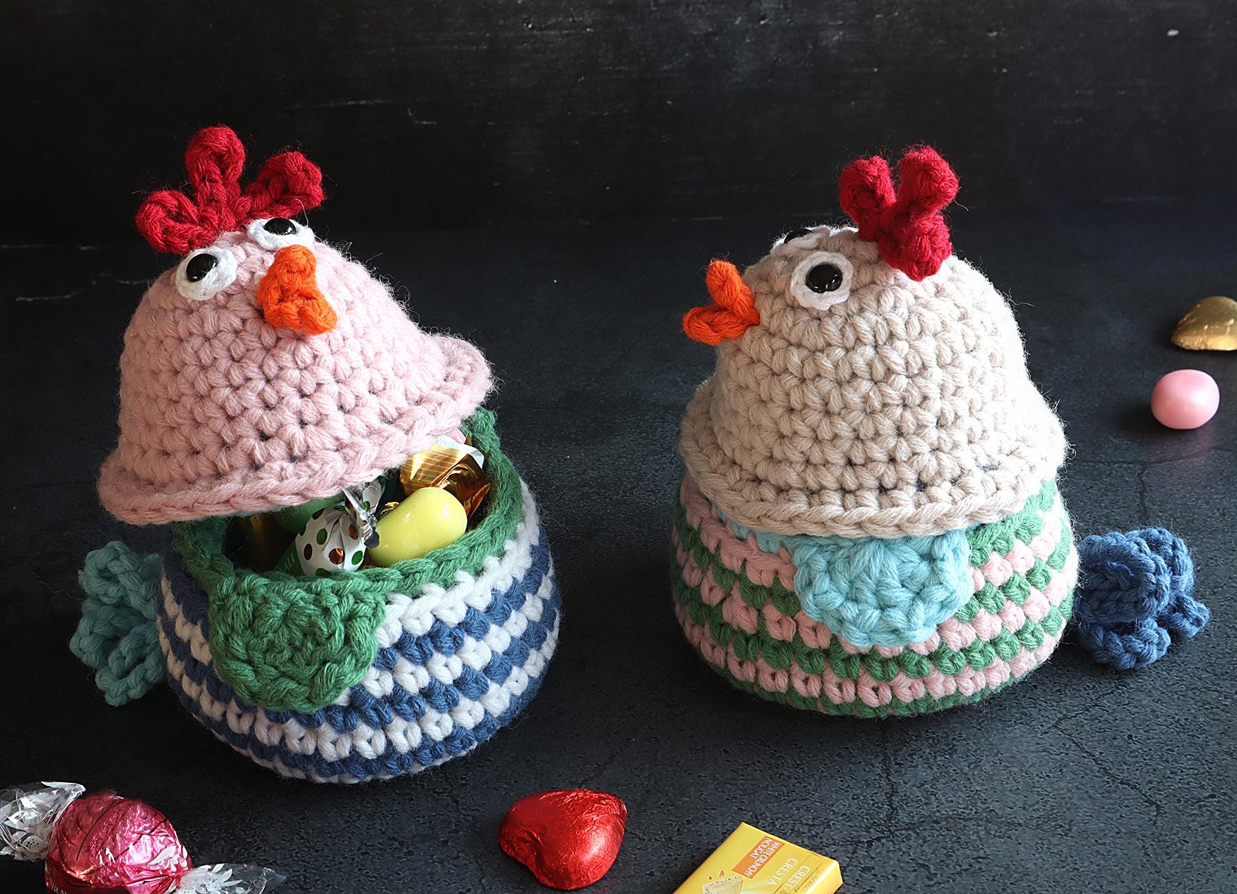 Crochet Pattern Fillable Hen "gertrude", Easter Basket, Amigurumi ...