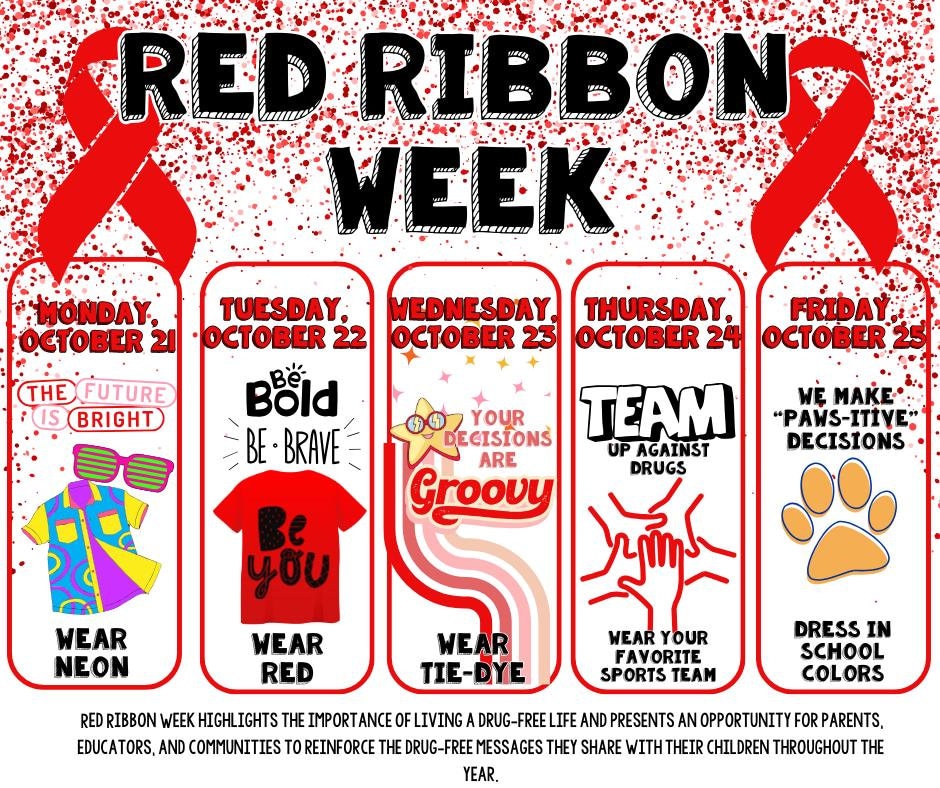 Red Ribbon Week Flyer | Editable Canva Pro Template | Digital Download ...