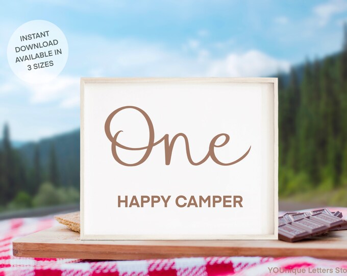 One Happy Camper, Lumberjack First Birthday Decorations, Happy Camper ...