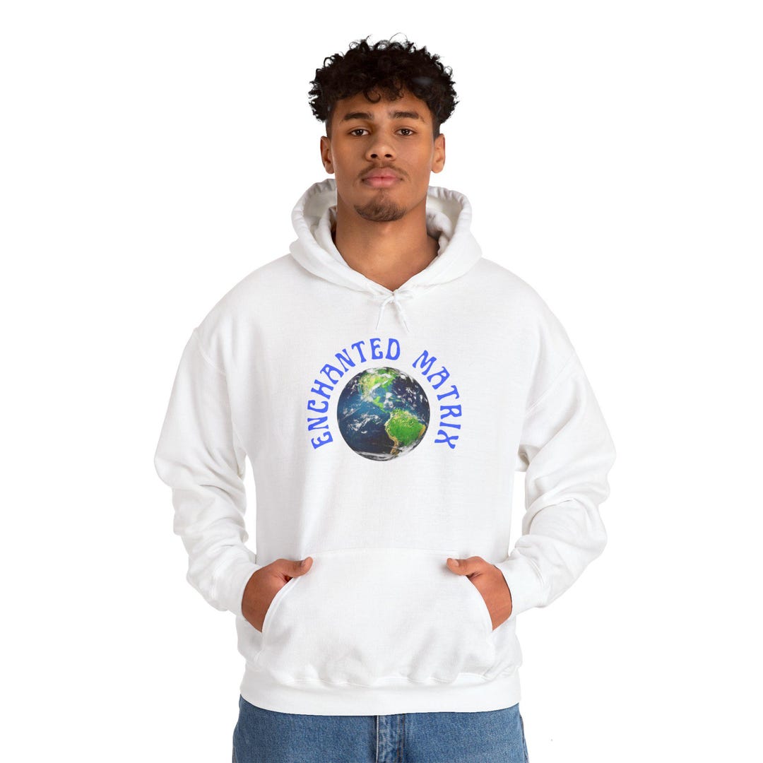 Enchanted Matrix World Hoodie - Cozy Unisex Sweatshirt, Earth Gift, Eco ...