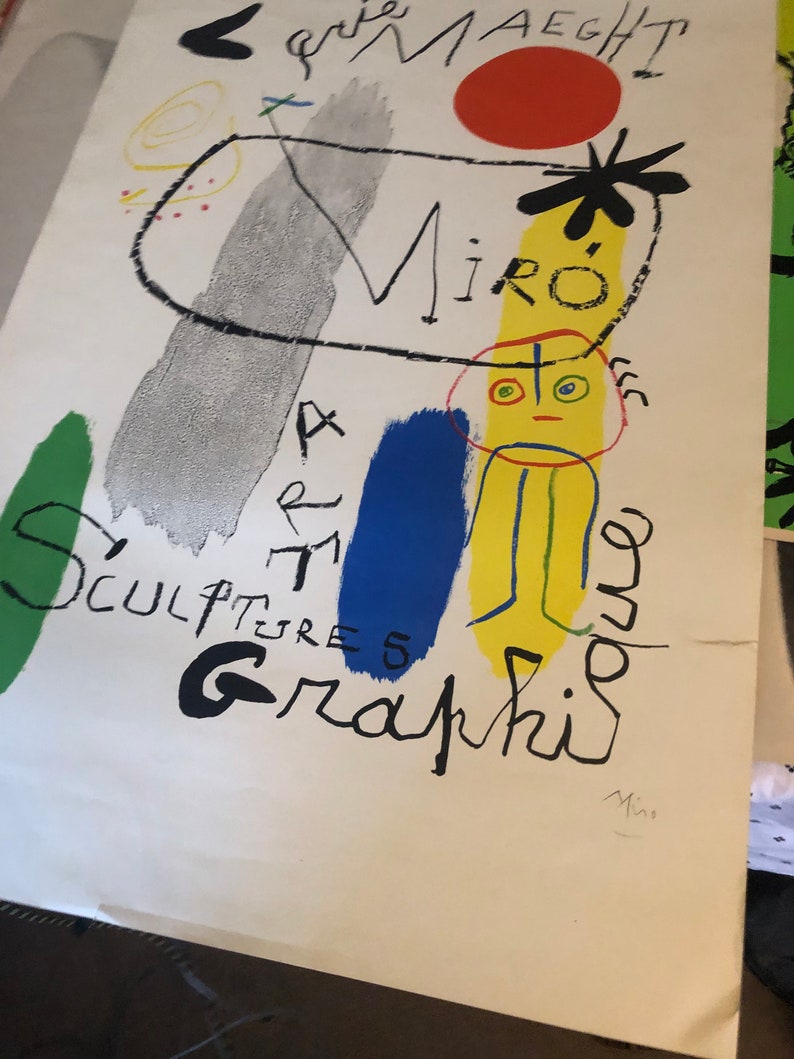 Joan Miro, “sculpture Graphics”. Signed Poster - Etsy