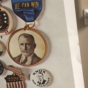 Poster of Presidential and Vice Presidential Pins and Ribbons - Etsy