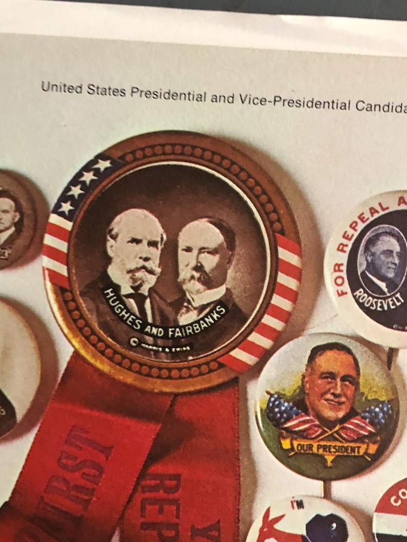 Poster of Presidential and Vice Presidential Pins and Ribbons - Etsy
