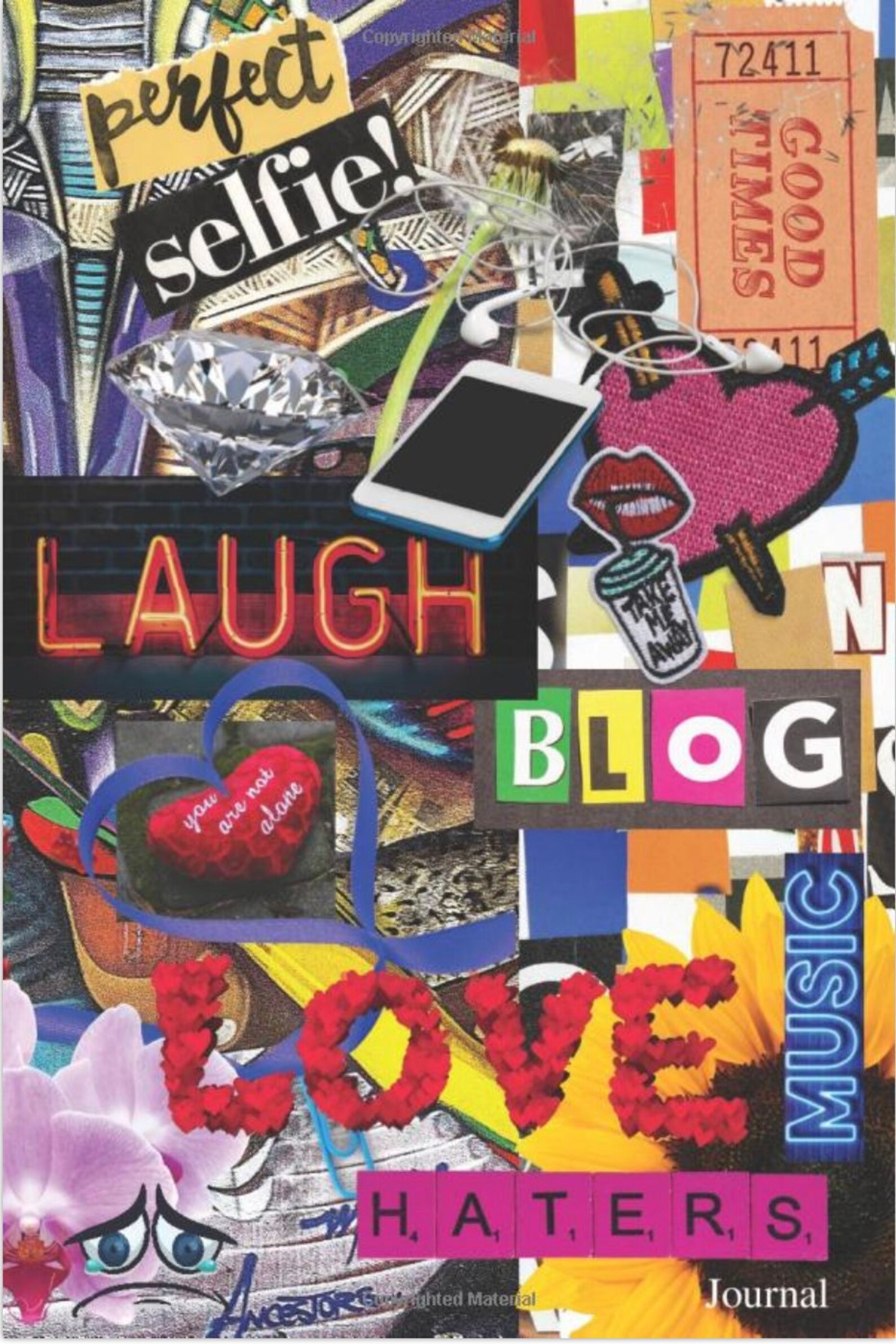 Teen Journal. Colorful Collage Cut Out Design, Urban Modern Teenage ...