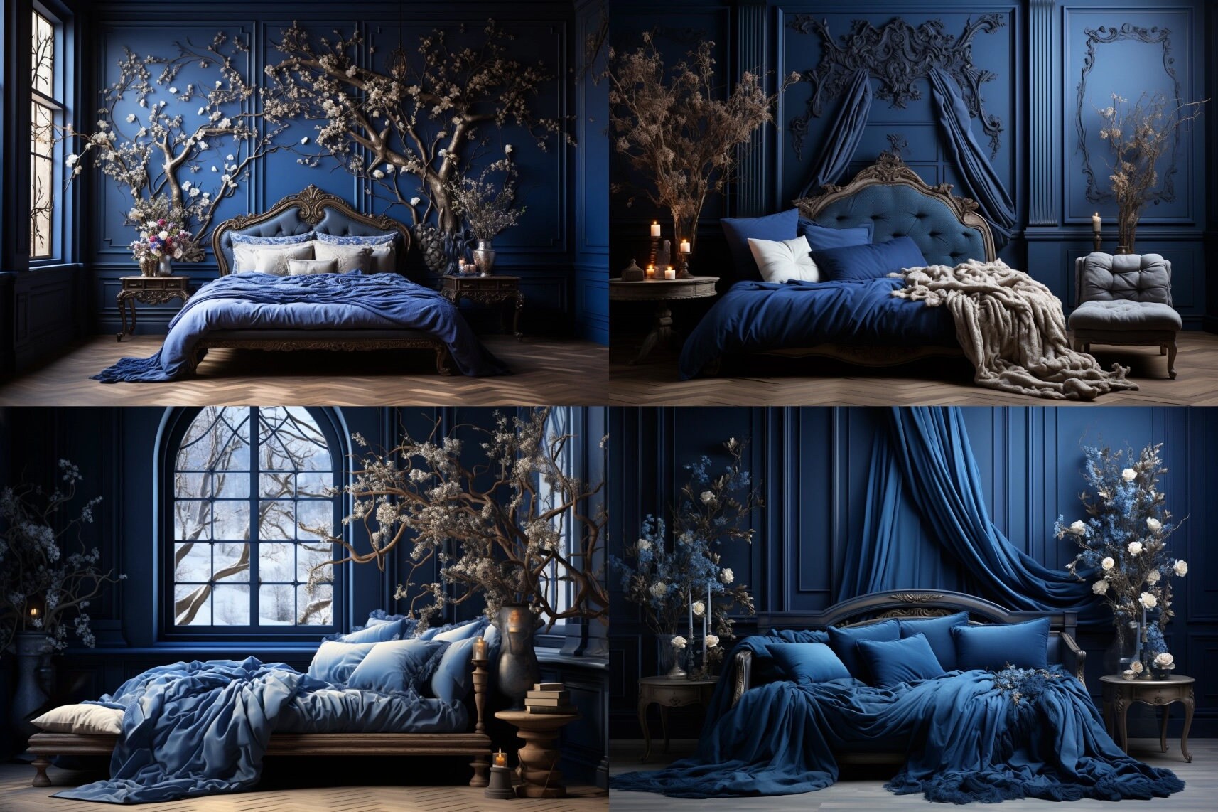 Digital Backgrounds - 4 High Resolution Ultra Realistic Beautiful Blue ...