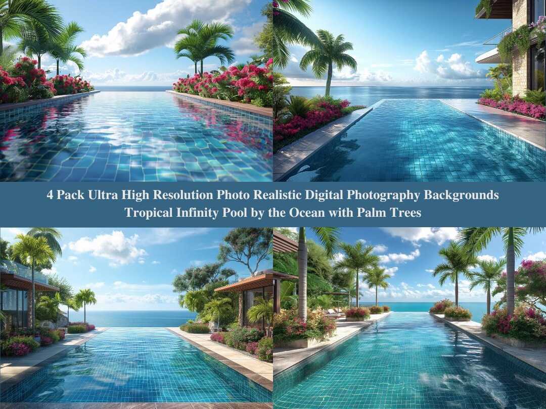 Digital Backgrounds 4 High Resolution Ultra Realistic Tropical ...