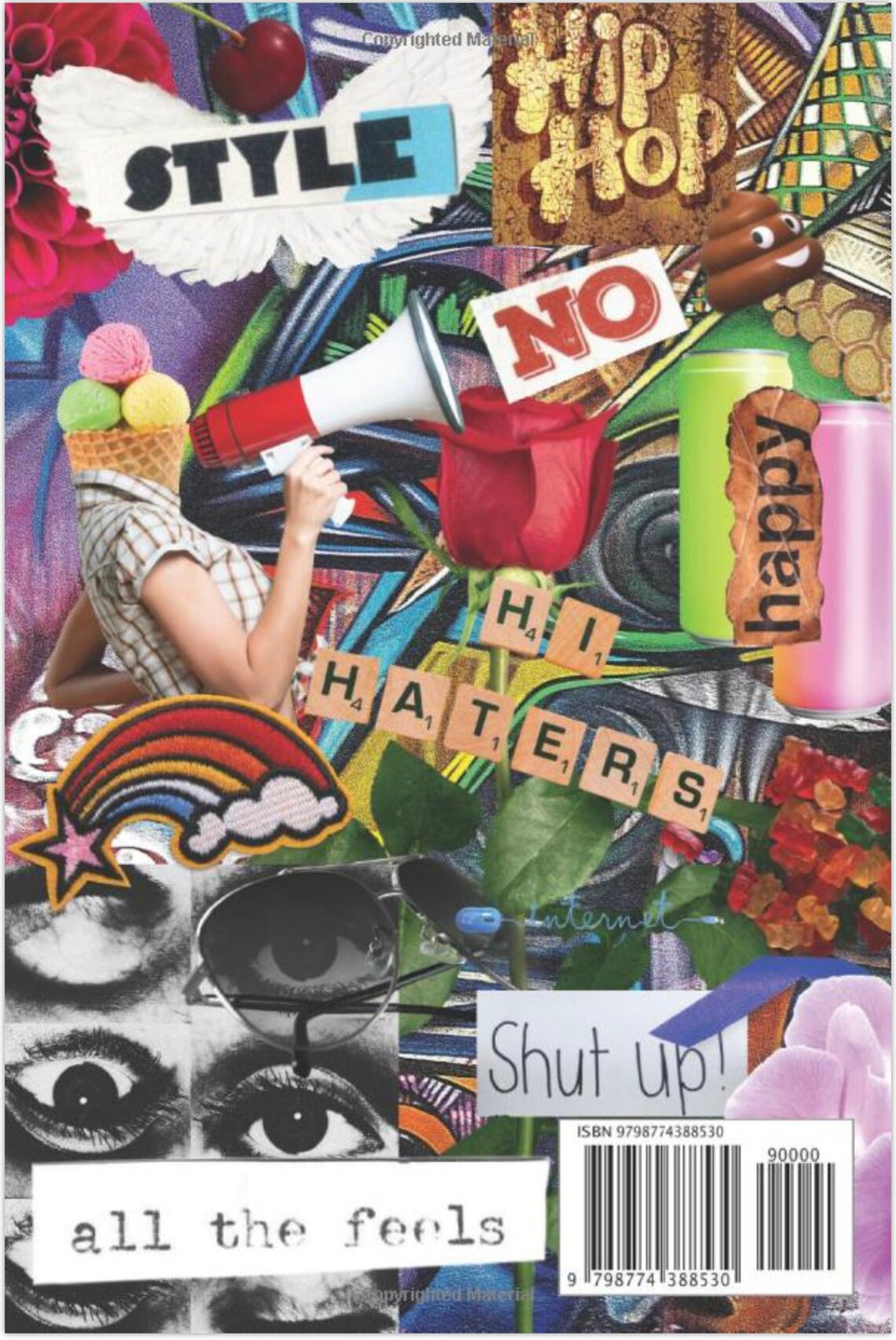 Teen Journal. Colorful Collage Cut Out Design, Urban Modern Teenage ...